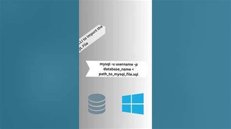 Window Xampp Import Database Mysql Command Line Command Prompt Line Import Db Mysql
