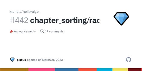 Chapter Sorting Radix Sort Krahets Hello Algo Discussion GitHub