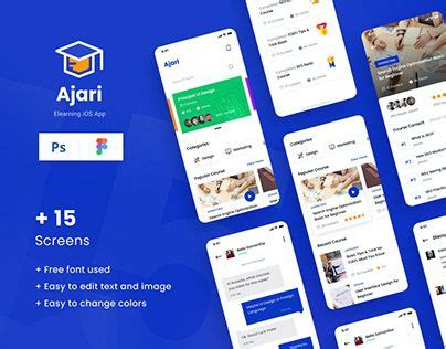 E Learning Ios App Design Ui Figma Psd Template Artofit
