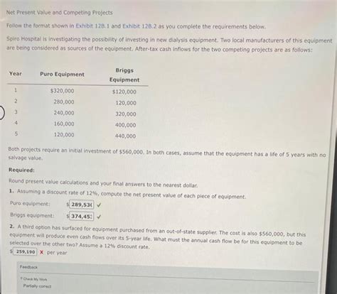 Net Present Value And Competing Projects Follow The Chegg