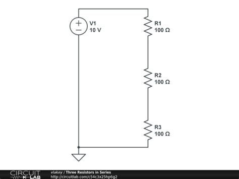 Three Resistors In Series CircuitLab