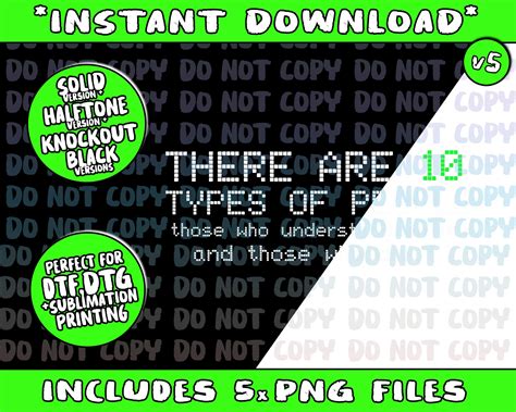 there are 10 types of people binary funny computer nerd t etsy uk