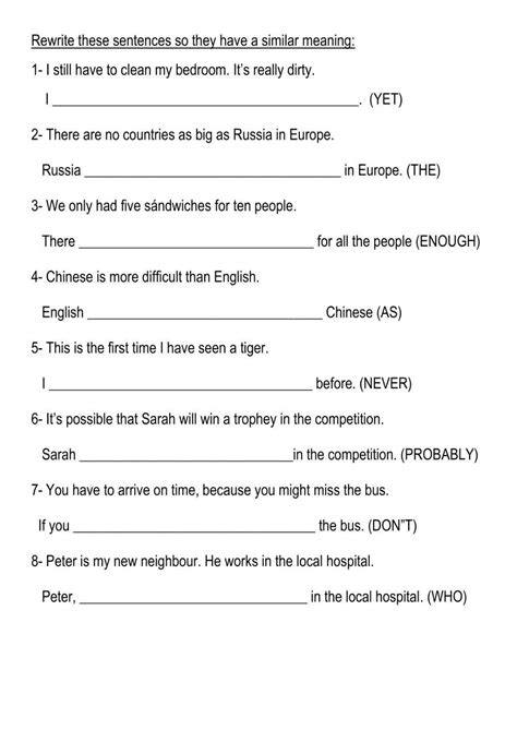 Rewrite The Sentences In The Girls