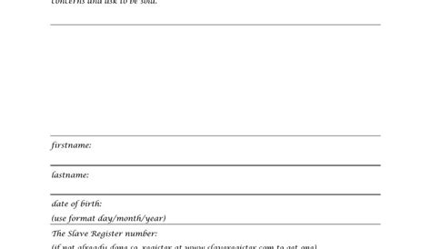 Sex Slave Form Fill Out Printable PDF Forms Online