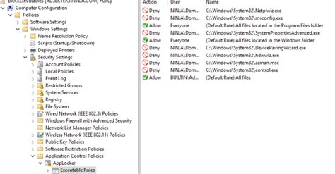 disabling executables and msc file using group policy object