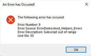 Ms Access Vba Error Handling Developers Hut