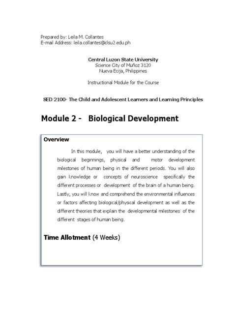 Module 2biological Development Pdf Dominance Genetics Sex