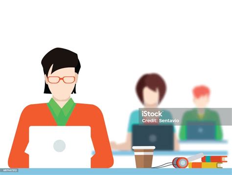 공동 작업 플랫 웹 인포 그래픽 개념 벡터 노트북으로 작업 하는 사람들의 공동 작업 그룹 공동 작업 공간 사무실 작업 프로세스 창조적 인 사람 컬렉션입니다 기업 재무와