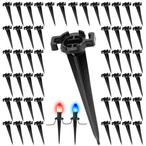 200 Pcs Christmas Light Stakes Plastic Christmas Pathway