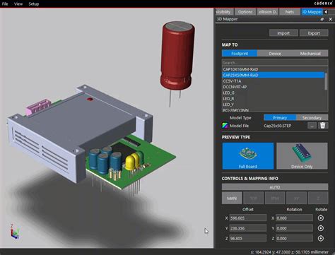 How To Use D Mapper To Map CAD Models In D Canvas System PCB Package Design Cadence
