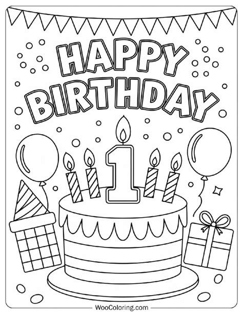 48 Happy Birthday Coloring Pages Free Pdf To Print Woo Coloring