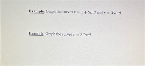 Solved Example Graph the curves r Sinθ and r Sinθ Chegg