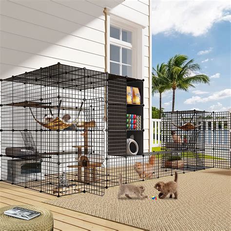 Dextrus Outdoor Cat Enclosures Catio Large Cat Cage Cat House With Roof