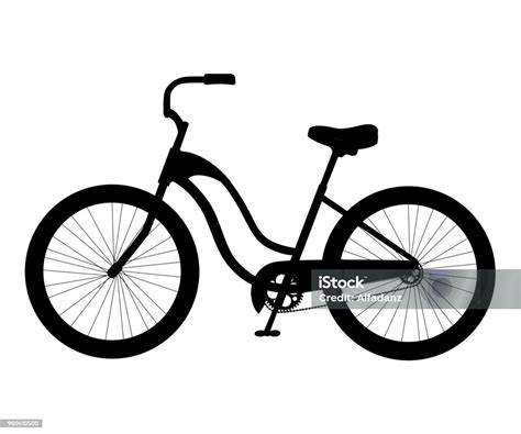 간단한 시 자전거 블랙 아이콘 실루엣 교통 요소 벡터 그림 흰색 배경 웹 페이지 및 모바일 응용 프로그램 디자인에 고립 교통에 대한 스톡 벡터 아트 및 기타 이미지 Istock