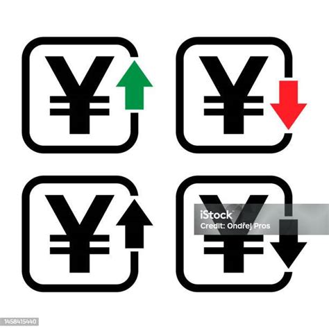 비용 기호 위안 증가 및 감소 아이콘 집합입니다 배경에 격리된 돈 벡터 기호 감소에 대한 스톡 벡터 아트 및 기타 이미지 감소 경제 금융 Istock
