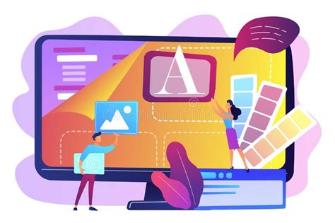 Low Code Development Concept Vector Illustration Stock Vector