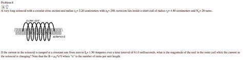 Solved Problem6 A Very Long Solenoid With A Circular Cross