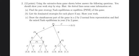 2 12 points using the extensive form game shown