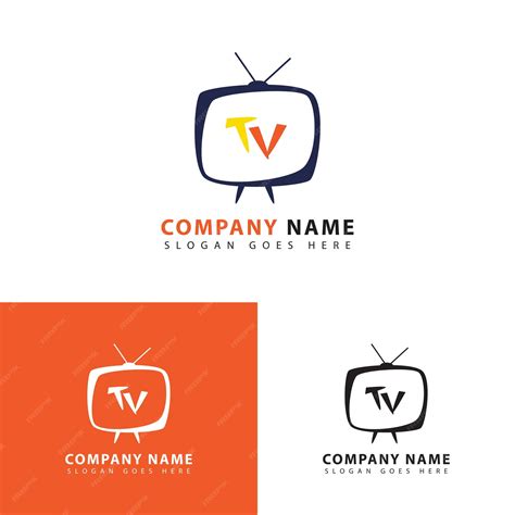 Premium Vector Abstract Modern Television Logo Icon Design Template