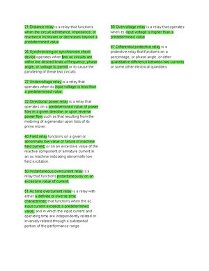 ANSI Device Numbers ECE Session Page Power Systems Protection And Relaying Fall