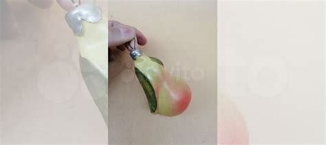 Елочная игрушка СССР груша выс 7 5см Mau купить в Санкт Петербурге