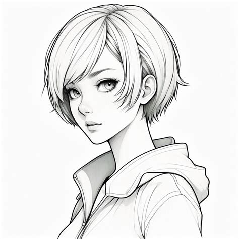 头像简笔画女短发（流行12张） 简笔画图片大全