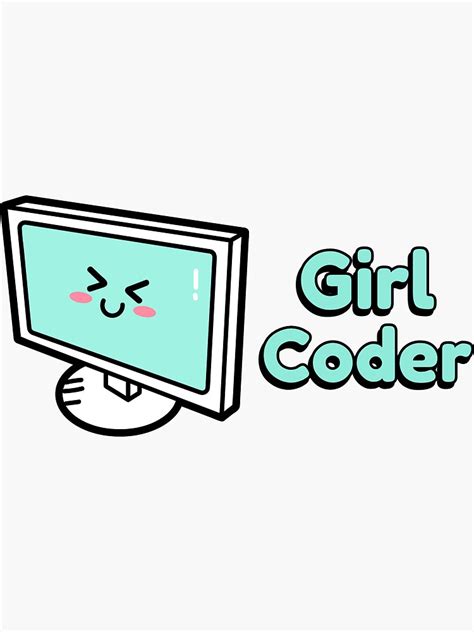 Cute Programmer Girl Coder Sticker For Sale By Zeecoo Redbubble