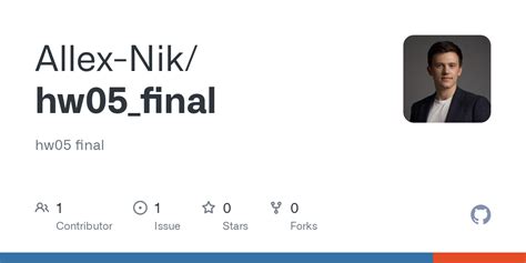 GitHub Allex Nik Hw Final Hw Final