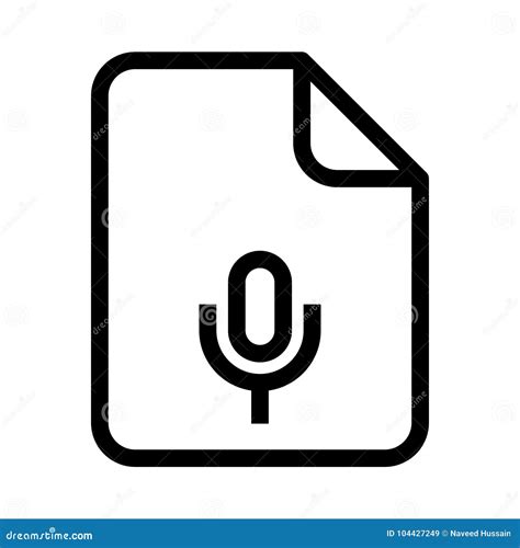 File Voice Recorder Line VECTOR Icon Stock Illustration Illustration Of Design Production