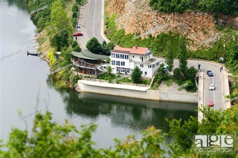 Bar And Restaurant Kulla E Lumes River Drin White Drin Kukes Kukës Albania Europe Stock