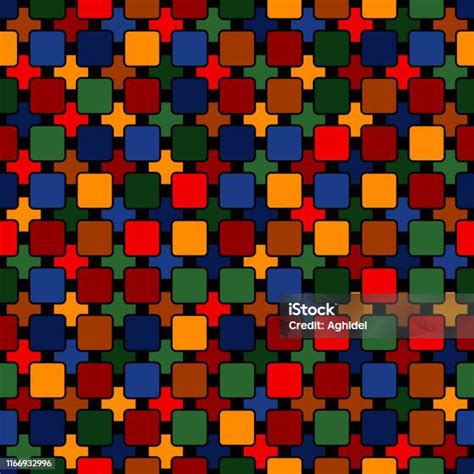 추상 정사각형 모양입니다 벡터 원활한 패턴 간단한 색상 반복 배경 섬유 페인트 패브릭 스와이트 포장지 연속 인쇄 0명에 대한 스톡 벡터 아트 및 기타 이미지 Istock