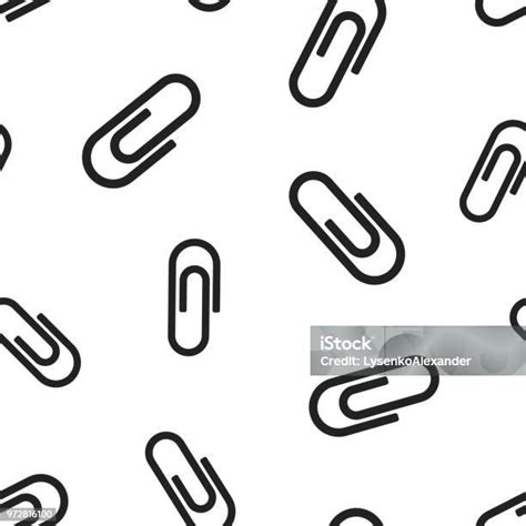 종이 클립 첨부 파일 아이콘 완벽 한 패턴 배경입니다 비즈니스 개념 벡터 일러스트입니다 클립 기호 패턴입니다 0명에 대한 스톡 벡터 아트 및 기타 이미지 Istock
