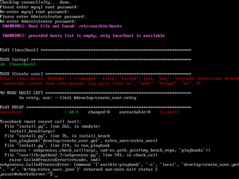 Errors Of Frappe Bench Setup Script On Ubuntu Server 1604 Lts Bug