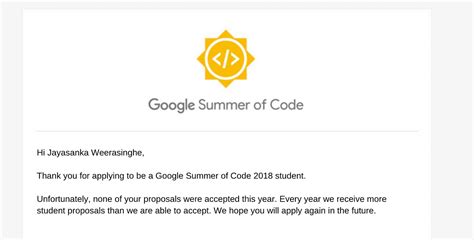 I Was Rejected From Gsoc This Is How I Moved Forward By Jayasanka Weerasinghe Nerd For Tech