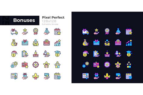 Bonuses Pixel Perfect Color Icons Set Graphic By Bsd Studio Creative Fabrica