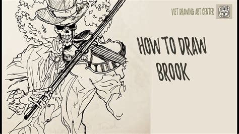 How To Draw Brook From One Piece 🎻 Anime Skeleton Violinist Art