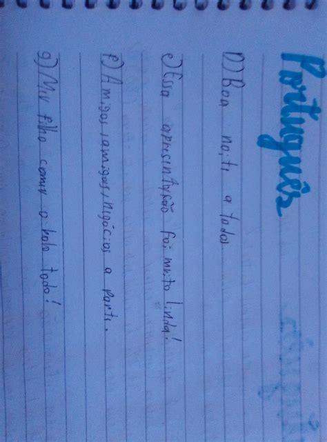 2° Classifique As Frases Abaixo Em Fn Frase Nominal Ou O Oração A