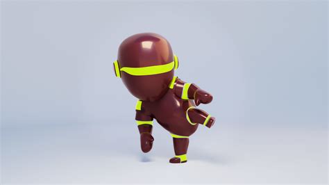 3d Model Chibi Robot Vr Ar Low Poly Cgtrader