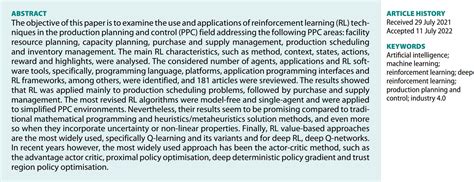 2022年强化学习求解调度问题文章大汇总强化学习 调度问题 Csdn博客 2022年强化学习求解调度问题文章大汇总强化学习 调度问题 Csdn博客