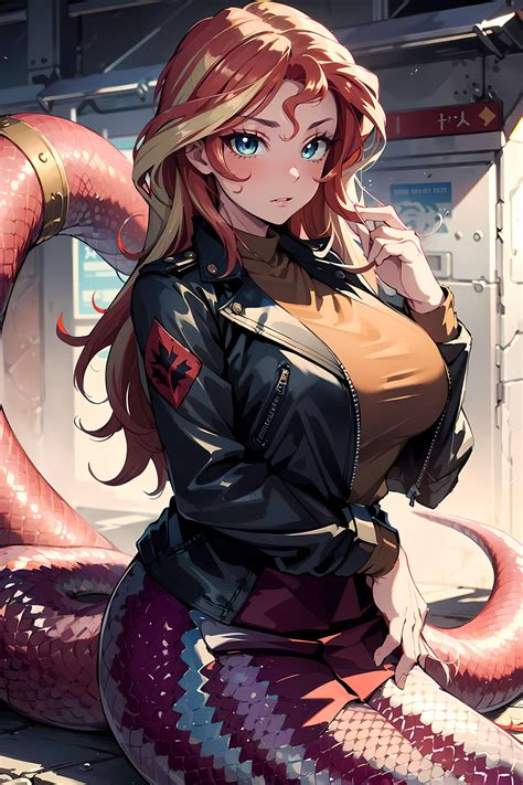 Ai Art Lamia Sunset Friendship Is Magic By The Sanctuaire On Deviantart