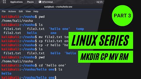 Linux Series Part 3 Mkdircpmvrm Manipulating Files And