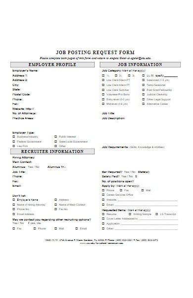 Free 50 Job Request Forms Download How To Create Guide Tips