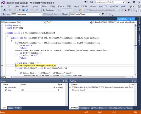 Visual Commander V Adds Command Execution Debugging Making Visual Studio Perfect