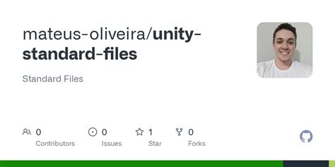 github mateus oliveira unity standard files standard files