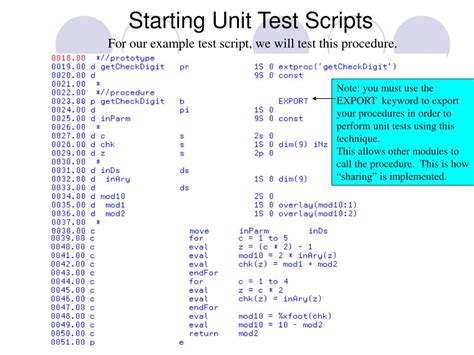 PPT Unit Testing ILE Procedures PowerPoint Presentation Free Download ID 382077
