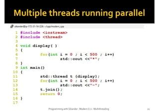 Multithreading In C Std Thread Race Condition PPT