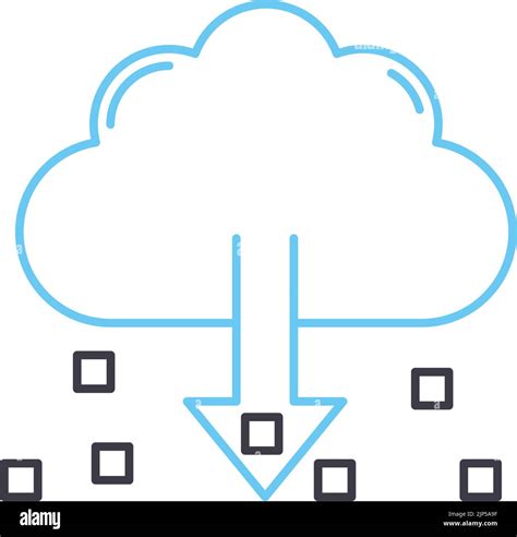 Data Mining Line Icon Outline Symbol Vector Illustration Concept