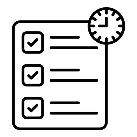 Premium Vector Time Management Line Illustration