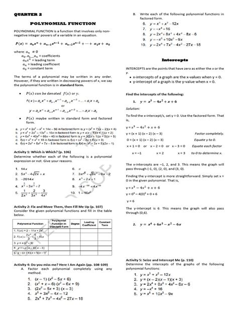 polynomial functions pdf polynomial zero of a function