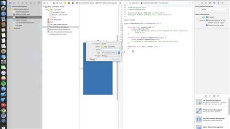 IOS UIGestureRecognizer Class Swift XCode YouTube